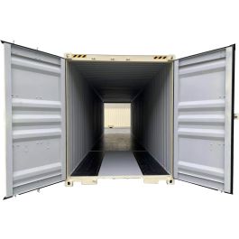 40' Single Trip (New), High Cube Container with Double Doors, Beige in ...